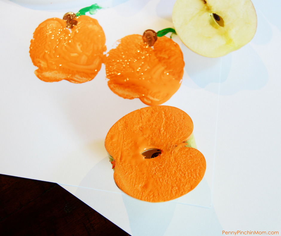 Apple Pumpkin Painting | Fun fall kid's painting activity!