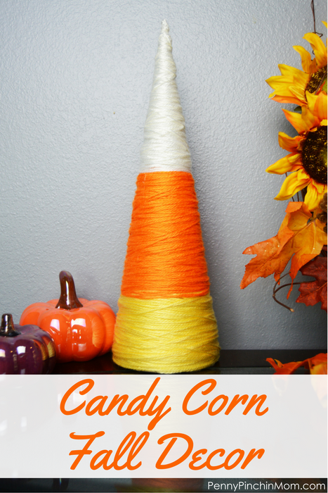 Candy Corn Fall Decor | An easy seasonal DIY project!