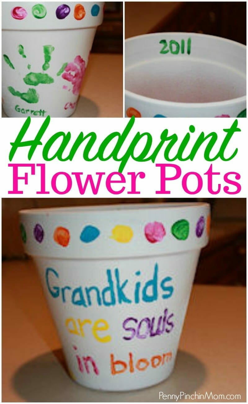 Handprint Flower Pots