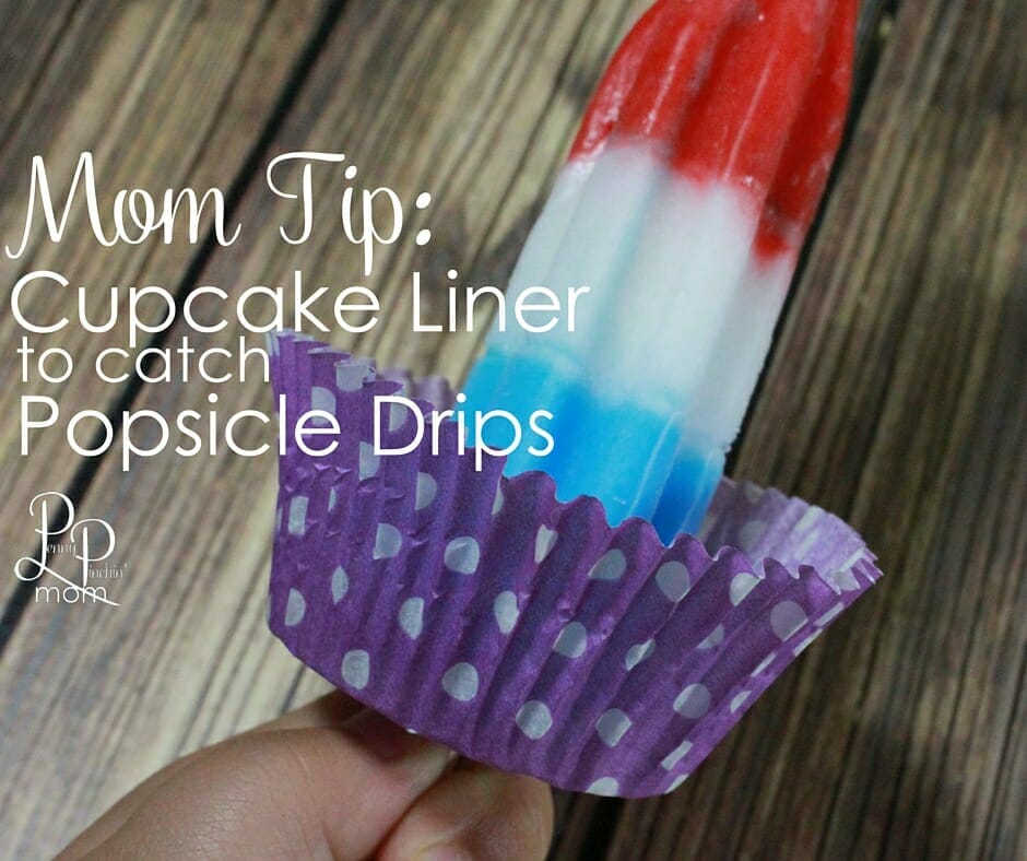 Use a Cupcake Liner to Catch Popsicle Drips this Summer