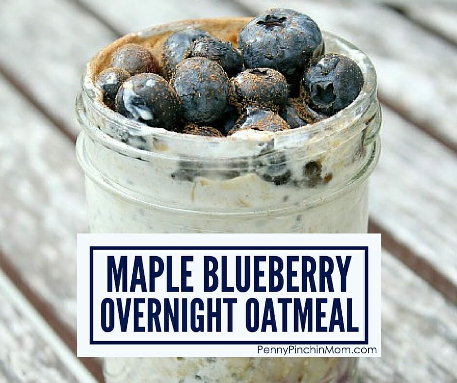 Maple Blueberry Overnight Oatmeal Recipe (Quick and Easy)