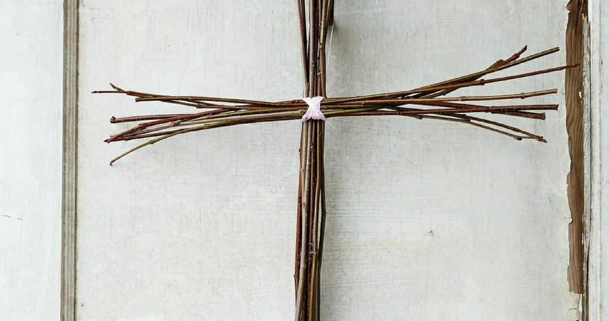 DIY Cross Wreath - Easy Front Door Project for Lent or Easter