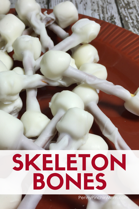 Skeleton Bones Treats - Simple Halloween Treat Idea