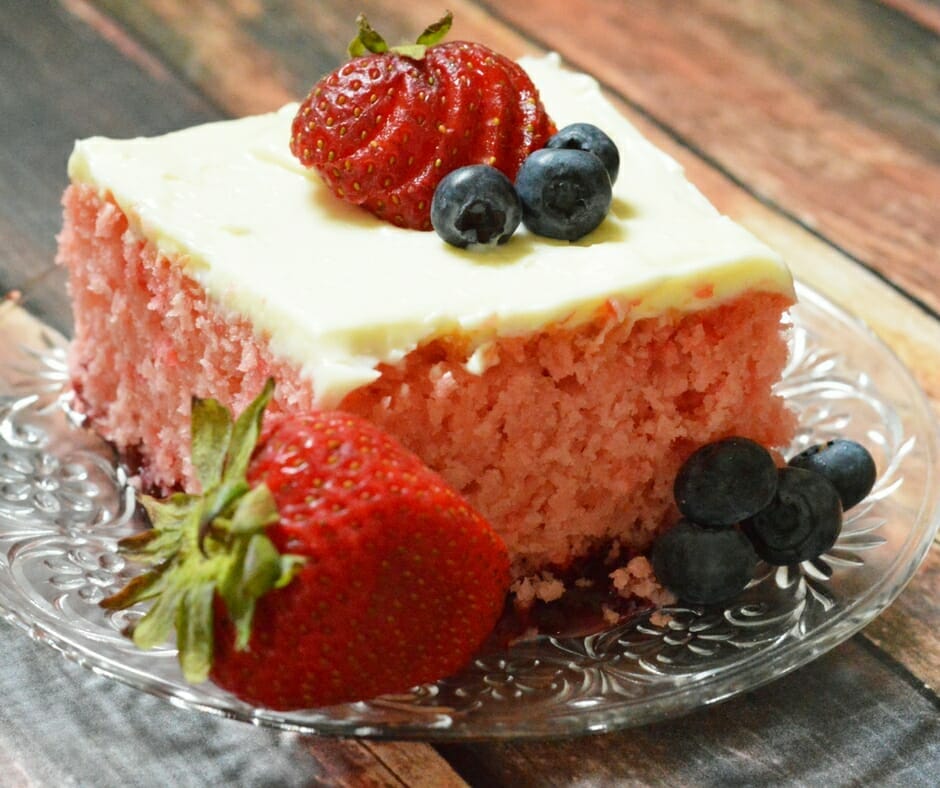 Berry Bottom Cake With Homemade Cream Cheese Frosting