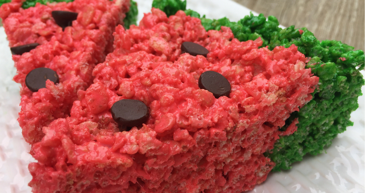 Watermelon Rice Krispie Treat (Fun Summer Idea)