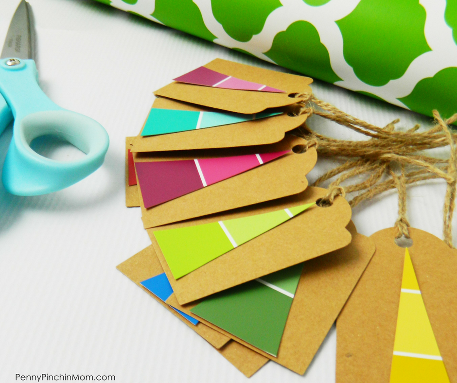 DIY Gift Tags - Created With Paint Chips - Penny Pinchin' Mom