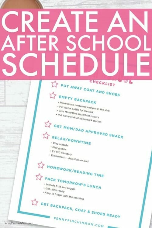 How to Create an After School Schedule (Printable Included)