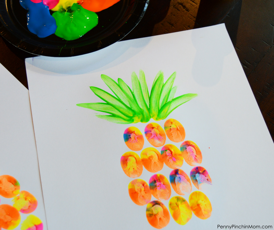 Pineapple Finger Painting Pineapple Finger Painting