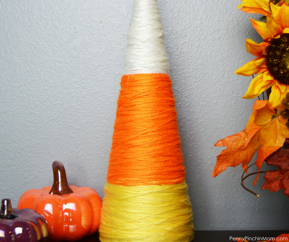 Candy Corn Fall Decor | An easy seasonal DIY project!