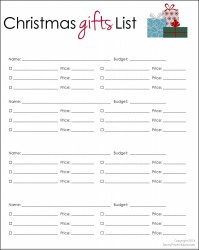 Free Holiday Planning Printables – Gift List, Budget and More!
